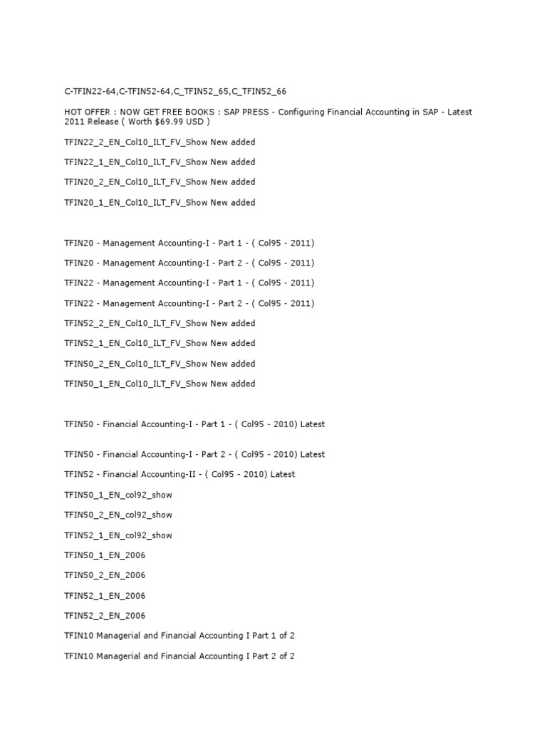 SAP FI SUB Modules | PDF | Derivative (Finance) | Credit Risk