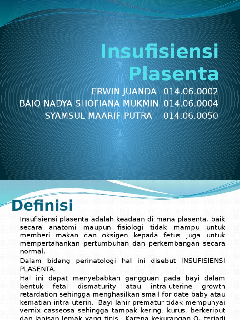 Insufisiensi Plasenta | PDF