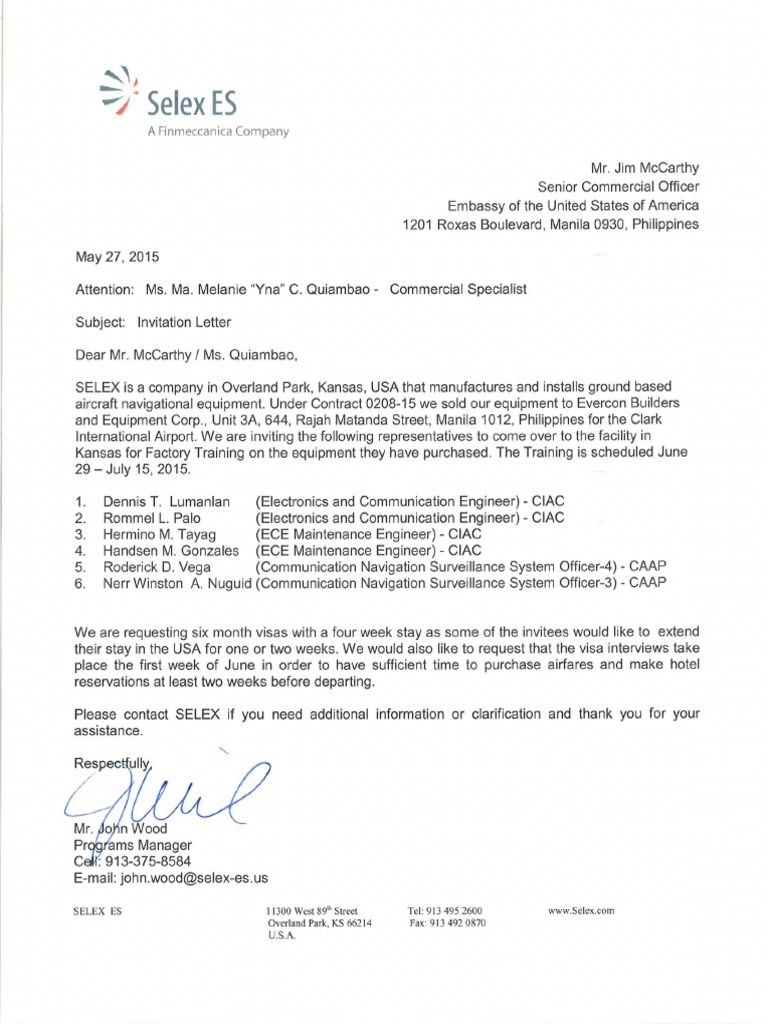 Selex Letter | PDF