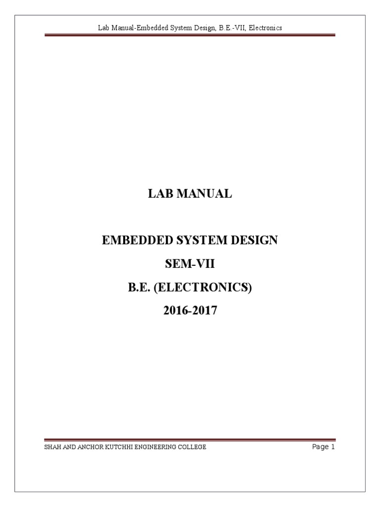 ESD Manual Students | PDF | Scheduling (Computing) | Matlab