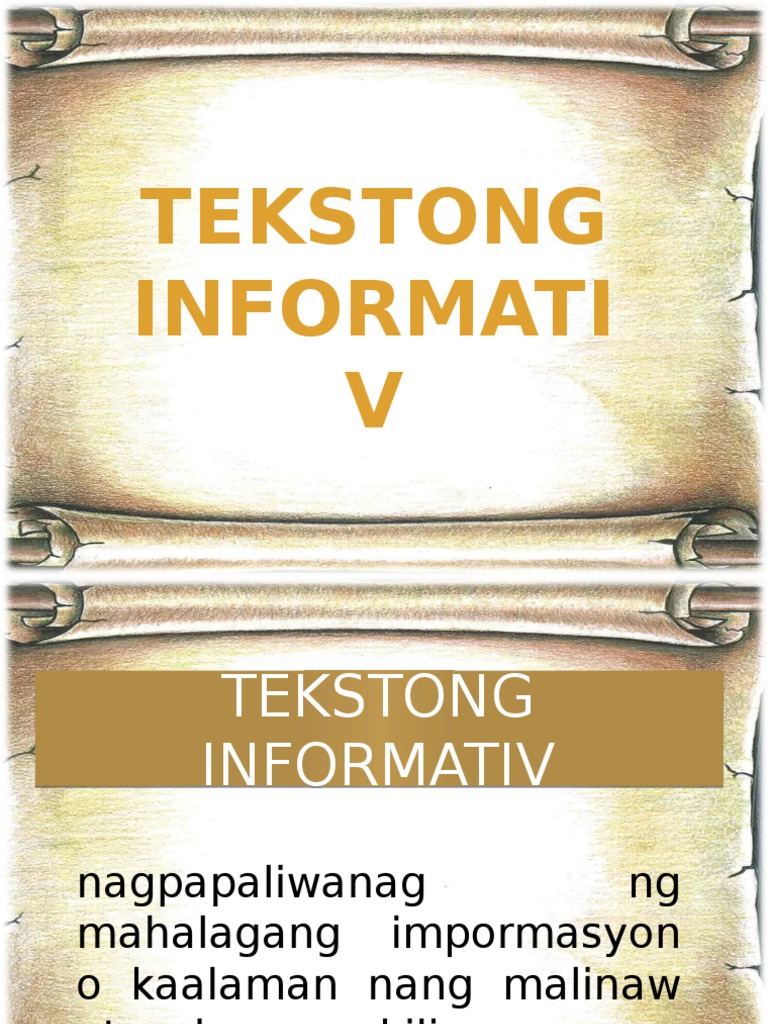 Tekstong Informativ | PDF