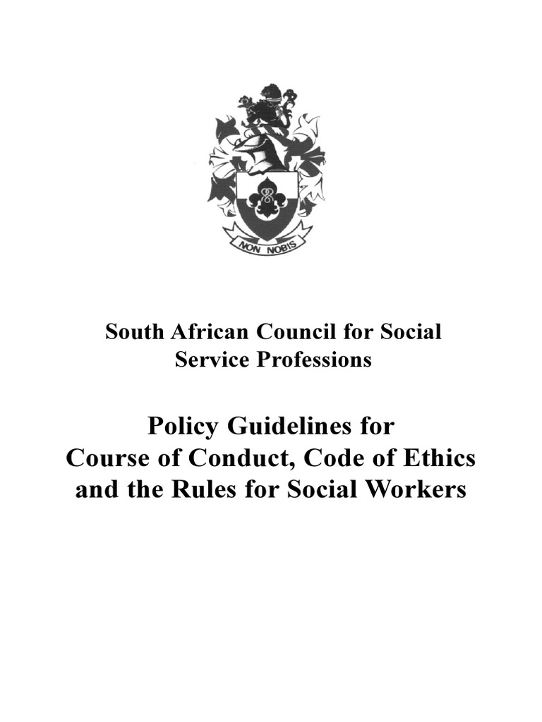 Social Work Ethics (SA) Code PDF | PDF | Confidentiality | Social Work