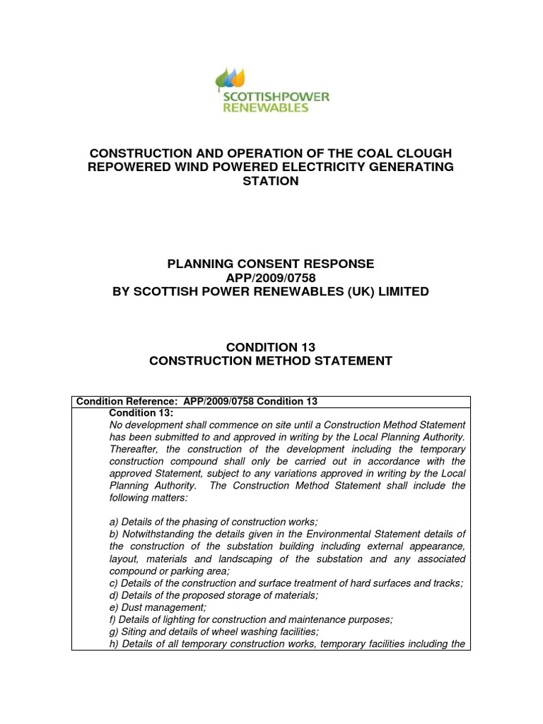 Construction Method Statement | Dust | Trail