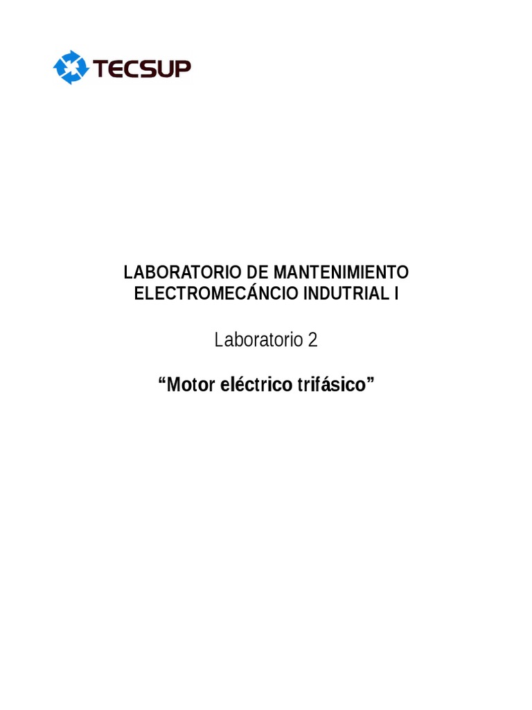 L2 - Motor Eléctrico Trifásico | PDF | Inductor | Máquinas