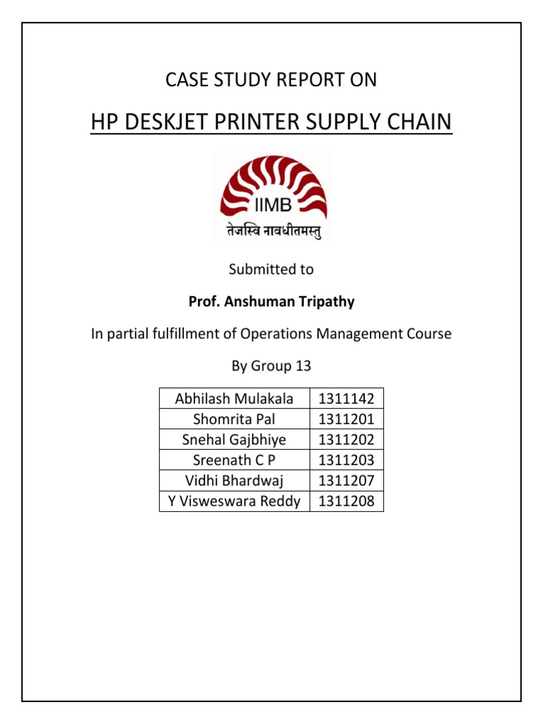 HP Case Report | PDF | Hewlett Packard | Inventory