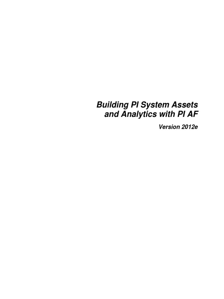 Workbook - Building PI System Assets V2012e - Student | PDF | Tag ...