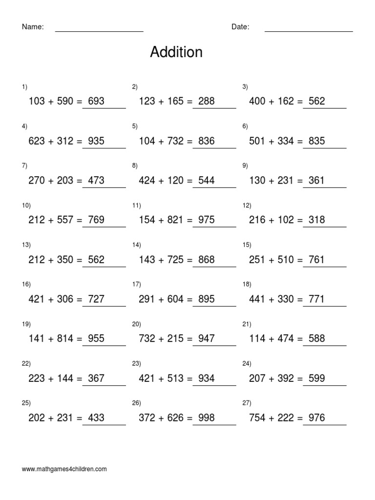 Addition Hori 7 | PDF | Teaching Methods & Materials