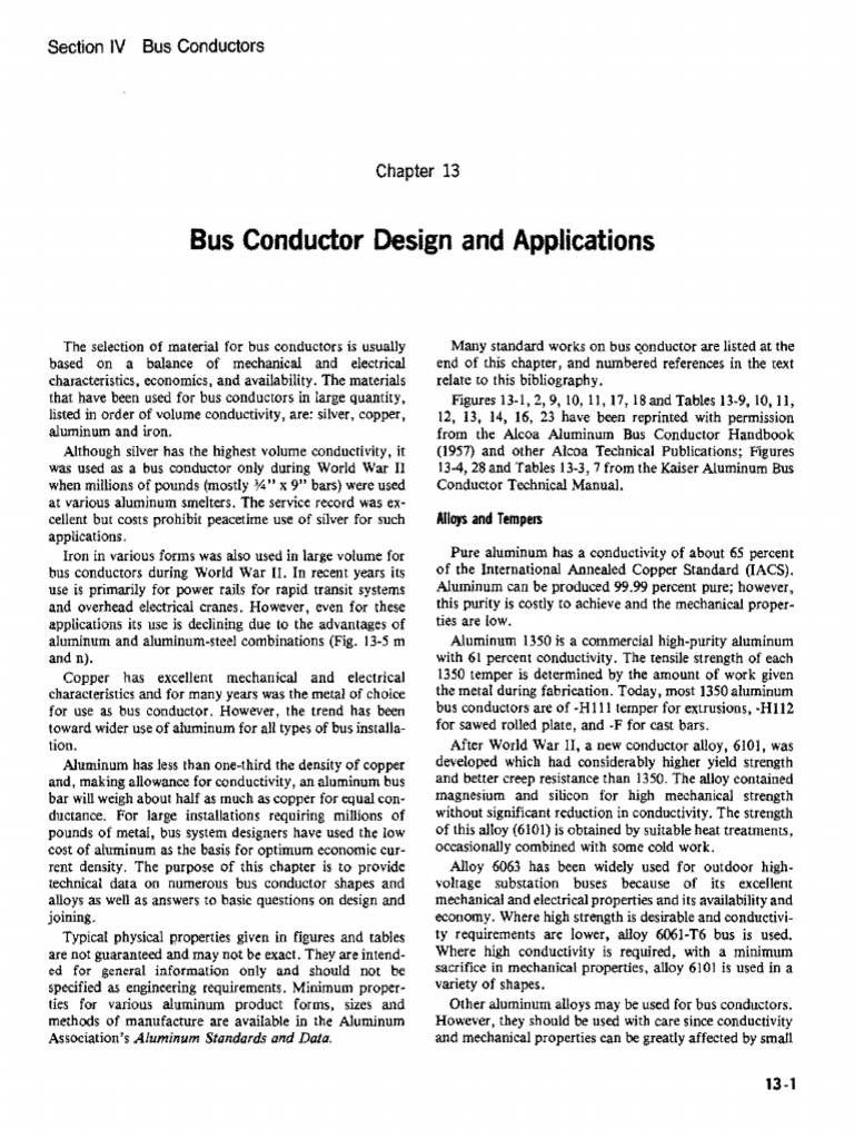 Bus Conductor Materials and Design | PDF | Electrical Conductor ...