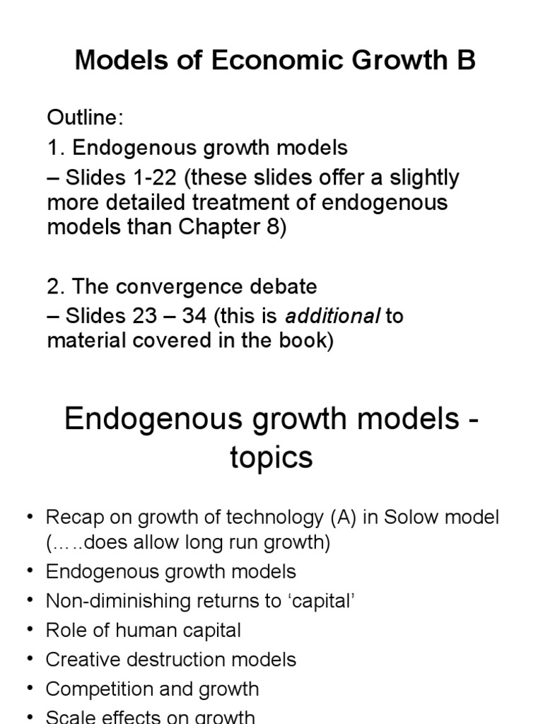 Models of Economic Growth B | Download Free PDF | Economic Growth ...