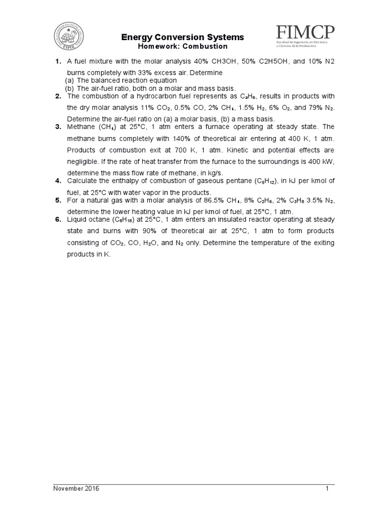 Homework 2 - Energy Conversion System | PDF