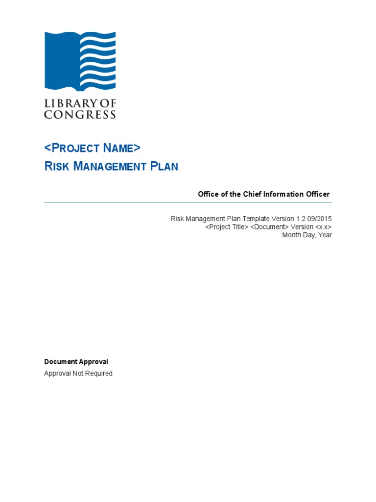 Risk Management Plan Template | PDF | Risk Management | Emergency ...