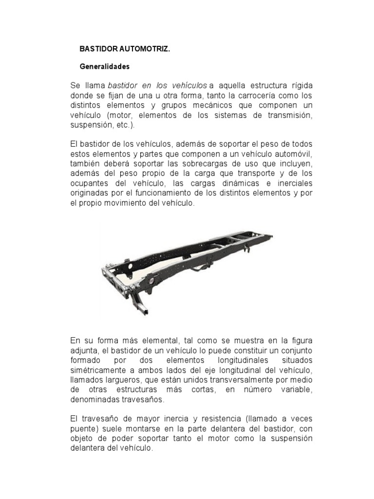 Bastidor Automotriz | PDF