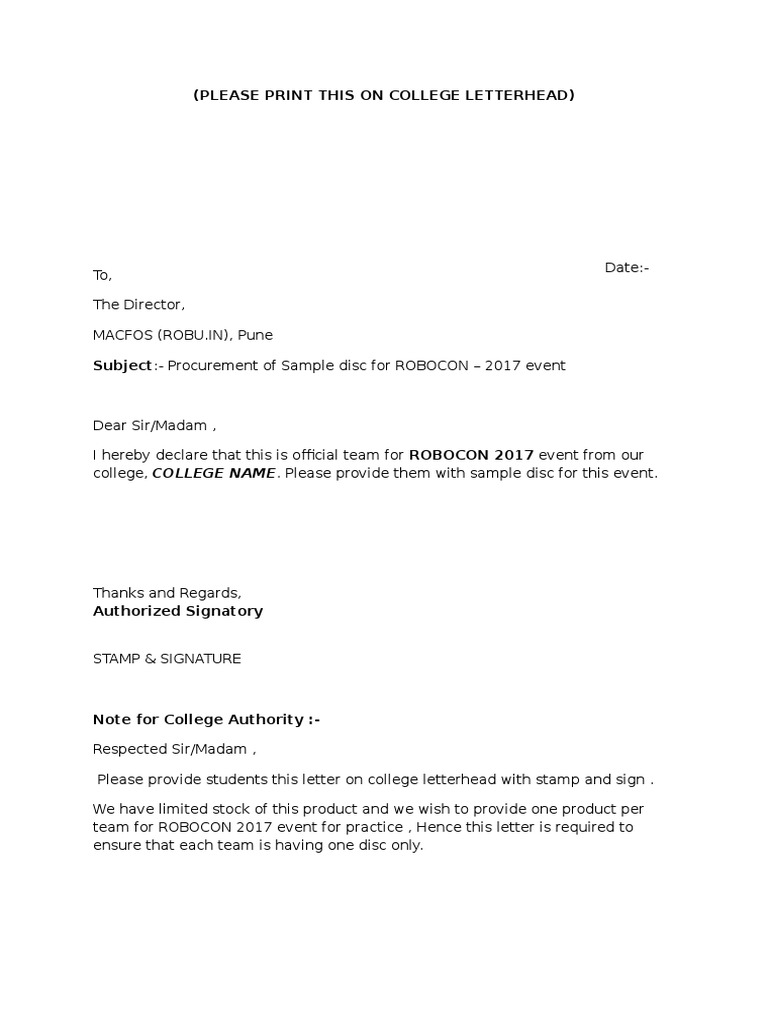 Sample Letter Format | PDF