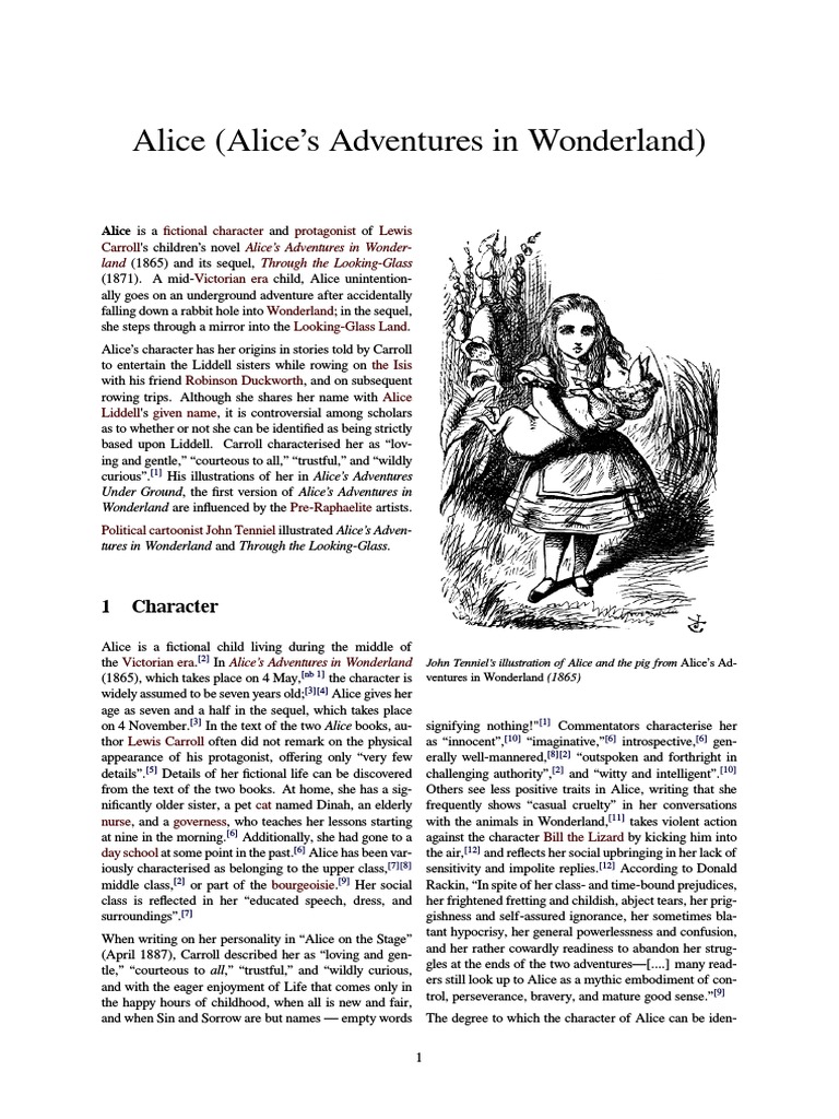 Alice: A Victorian Child's Journey | PDF | Alice (Alice's Adventures In ...