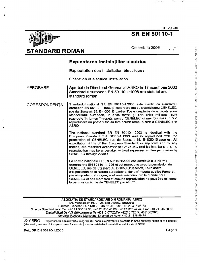 SR en 50110-1 PDF | PDF