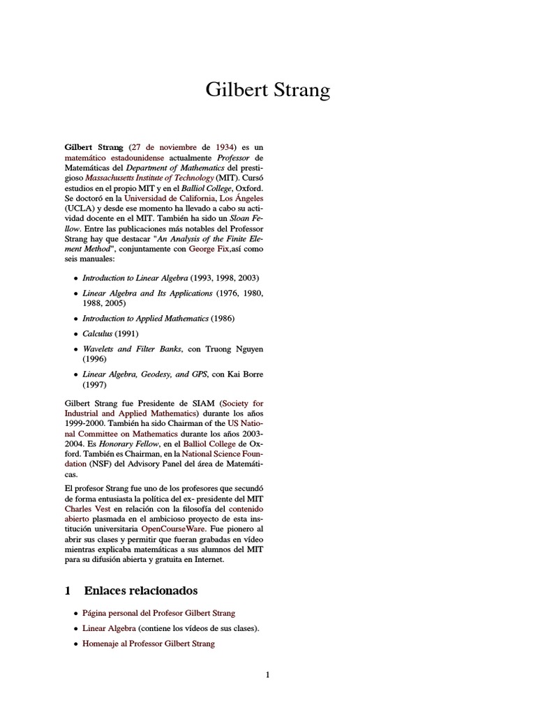 Gilbert Strang | PDF