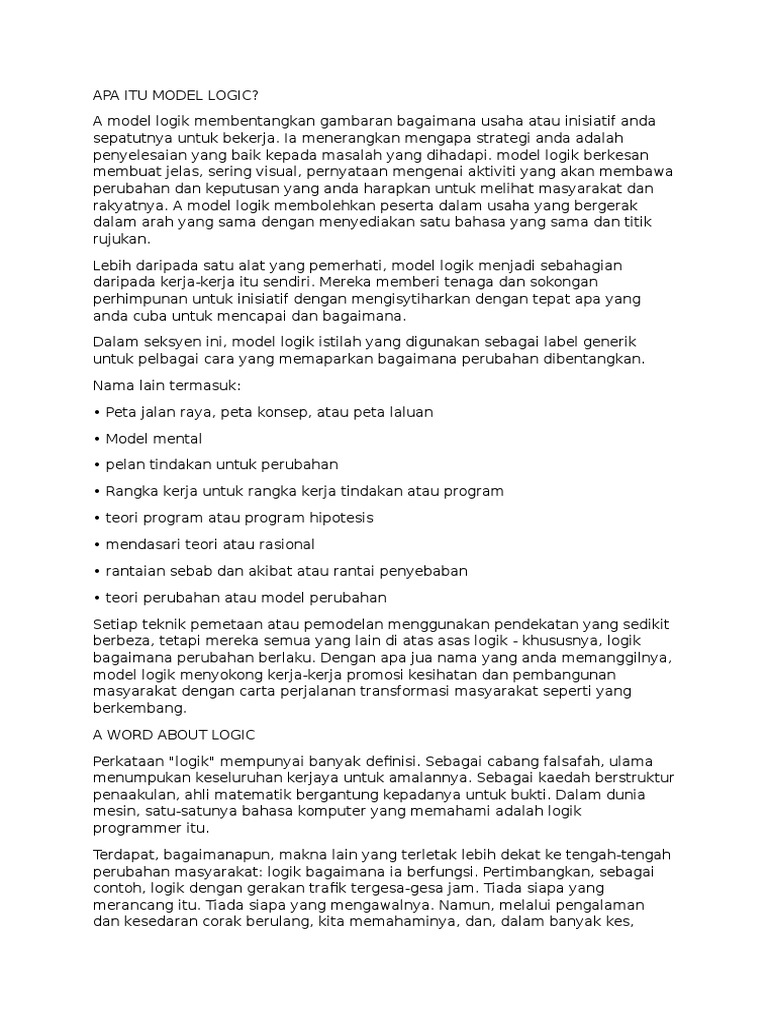 Apa Itu Model Logic | PDF
