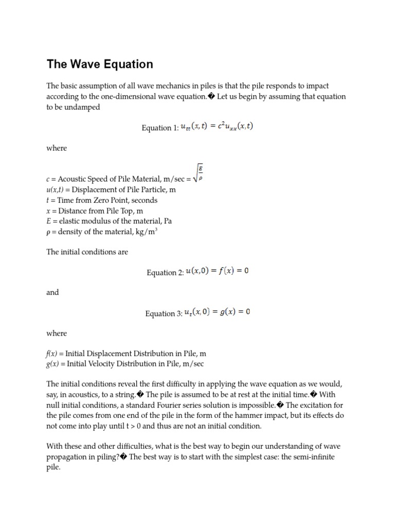 The Wave Equation | PDF | Waves | Wave Equation