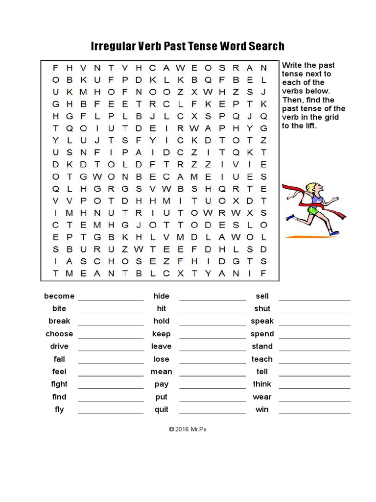 Mastering Irregular Verb Conjugations: A Comprehensive Past Tense Word ...