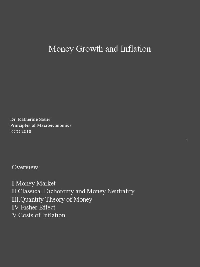 Macro Lecture ch12 Money Growth and Inflation | PDF | Money Supply | Inflation