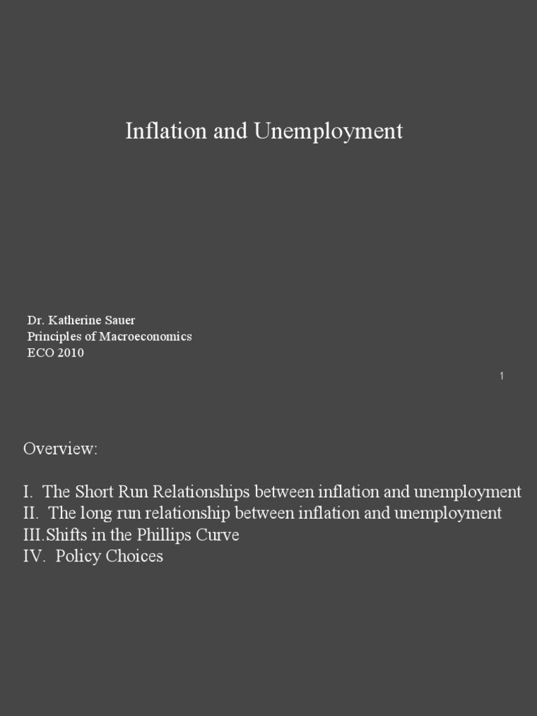 Macro Lecture ch17 Inflation and Unemployment | PDF | Phillips Curve ...