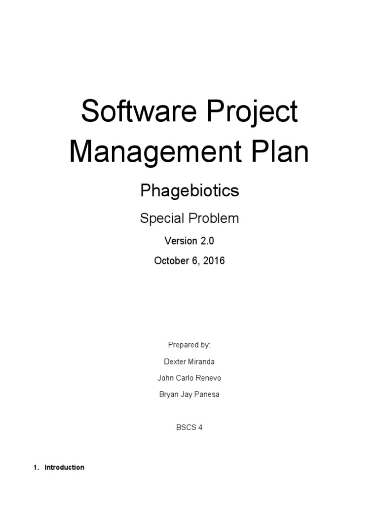 Itmp SPMP Version 1 | PDF | Video Game Development | Specification ...