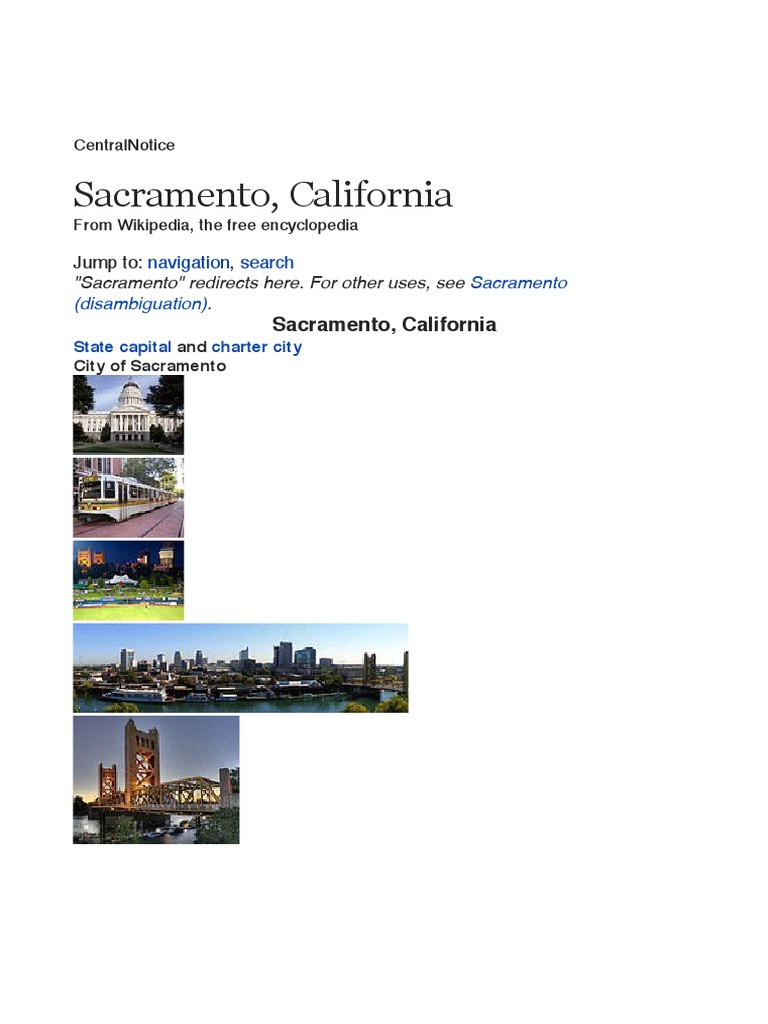 Sacramento, CA: History and Overview | PDF | Sacramento | Race And ...