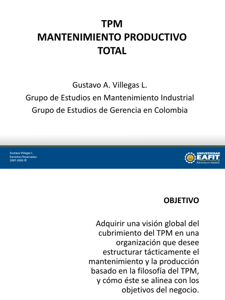 Presentación TPM | PDF | Producción y fabricación | Business