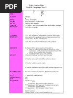 Lesson Plan Week 13 For English Year 4 | PDF | Grammatical Tense | Teachers