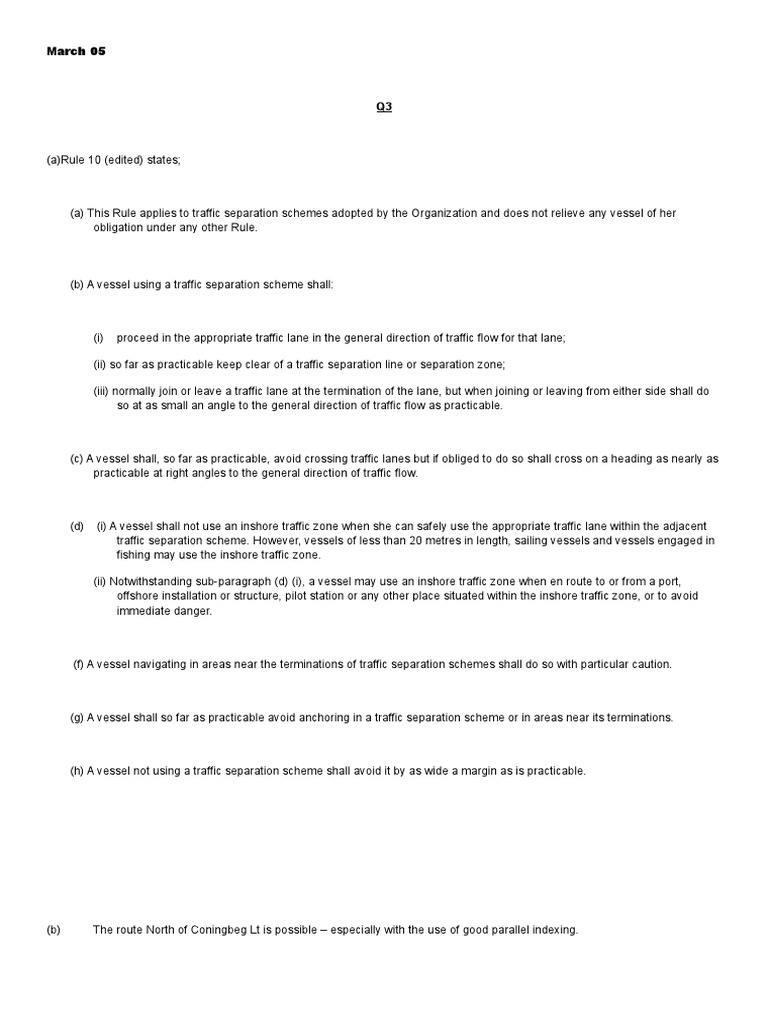 Sqa Oow Navigation Answers For Theory Part | PDF | Tide | Navigation