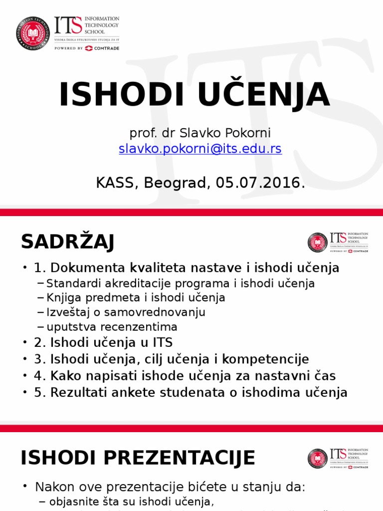 Ishodi Ucenja 23 | PDF