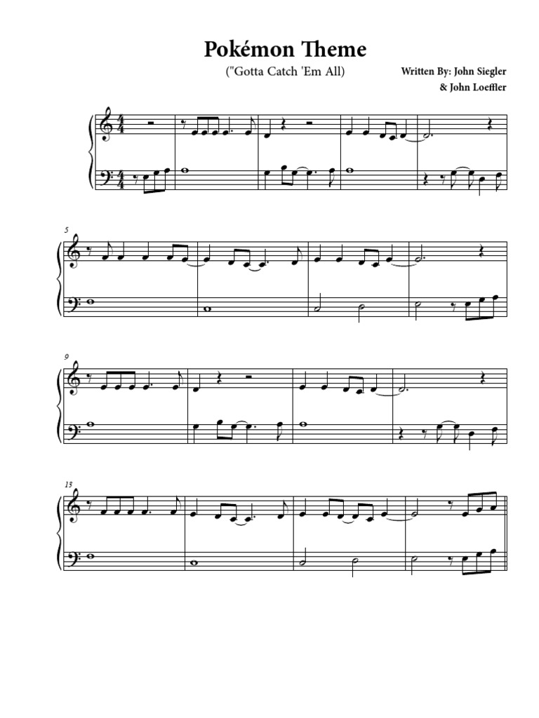 Pokemon Theme (Piano Basic) | PDF