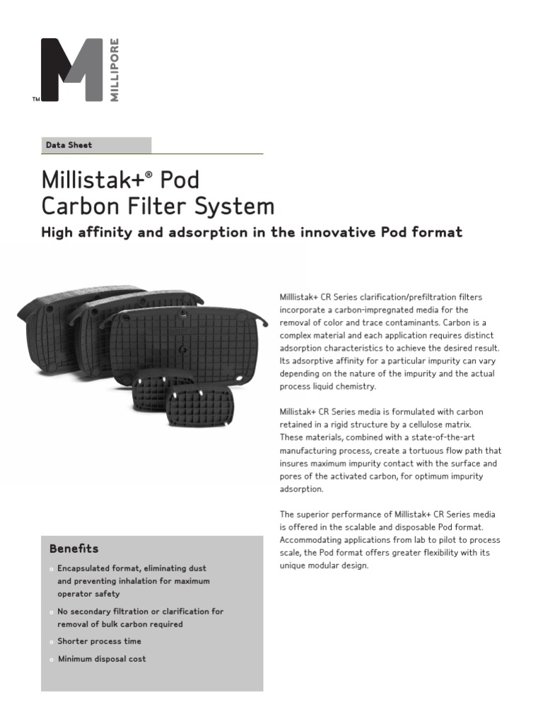 Millistak+ Pod Carbon Filter System: High Affinity and Adsorption in ...