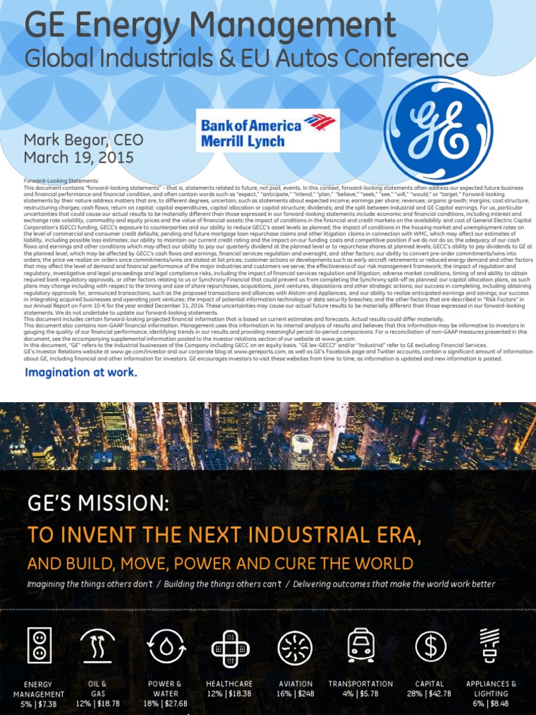 Ge Presentation | PDF | General Electric | Electrical Grid
