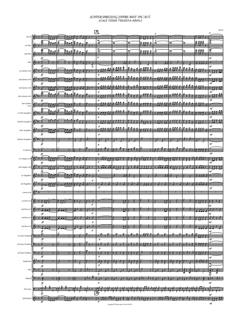 Treinta Años CONDUCTOR - score and parts.pdf | Production musicale | Technologie musicale