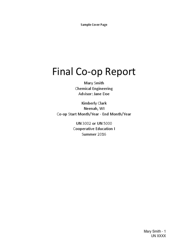 Final Co-op Report Template | PDF | Evaluation | Epistemology