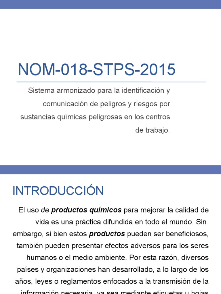 NOM-018-STPS-2015 | México | Comunicación