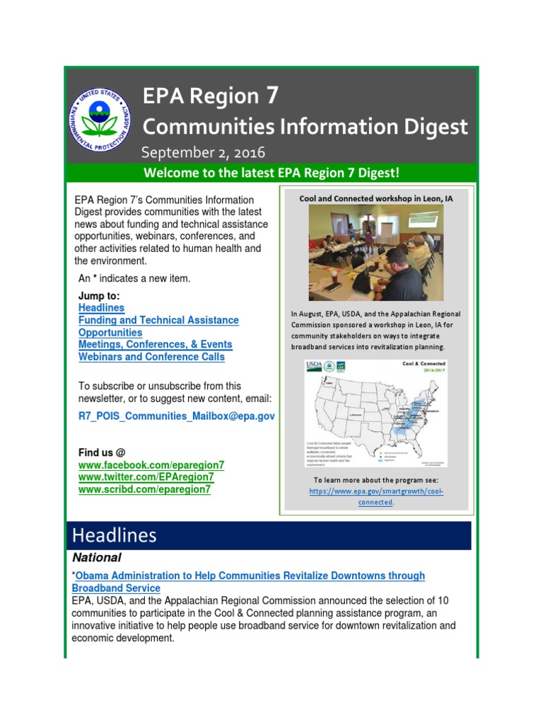 EPA Region 7 Communities Information Digest - September 2, 2016 ...