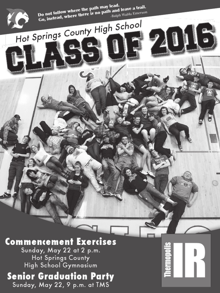 Hot Springs County High SC Hool: Commencement Exercises Senior ...