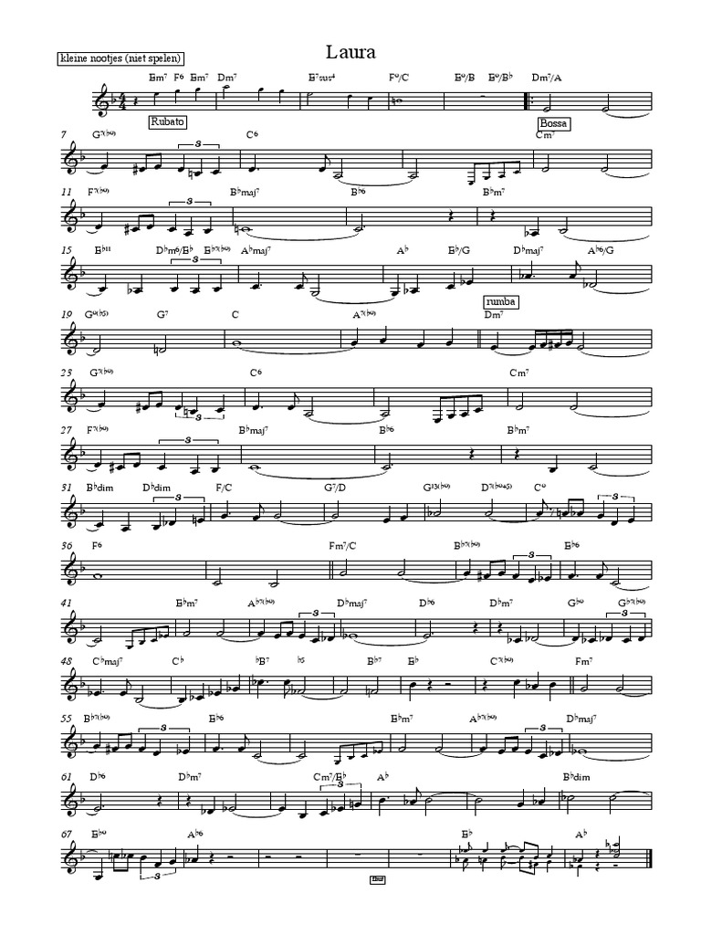Laura (Lead Sheet) Sheet Music | PDF