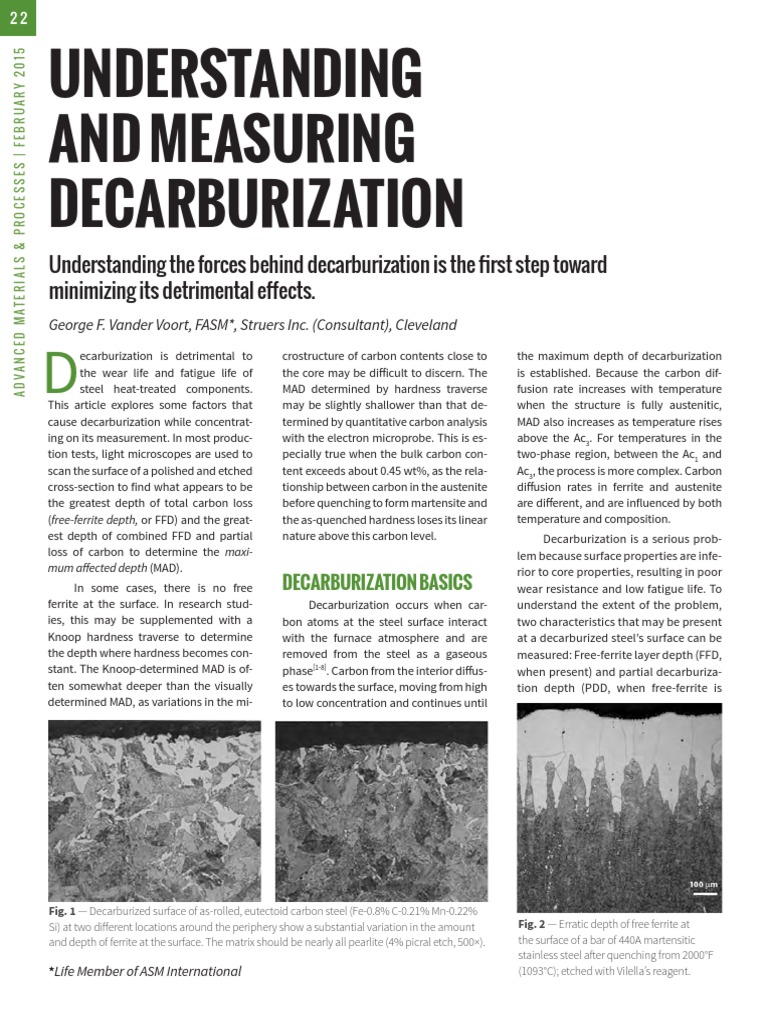 Measuring Decarburization in Steel | PDF | Heat Treating | Steel