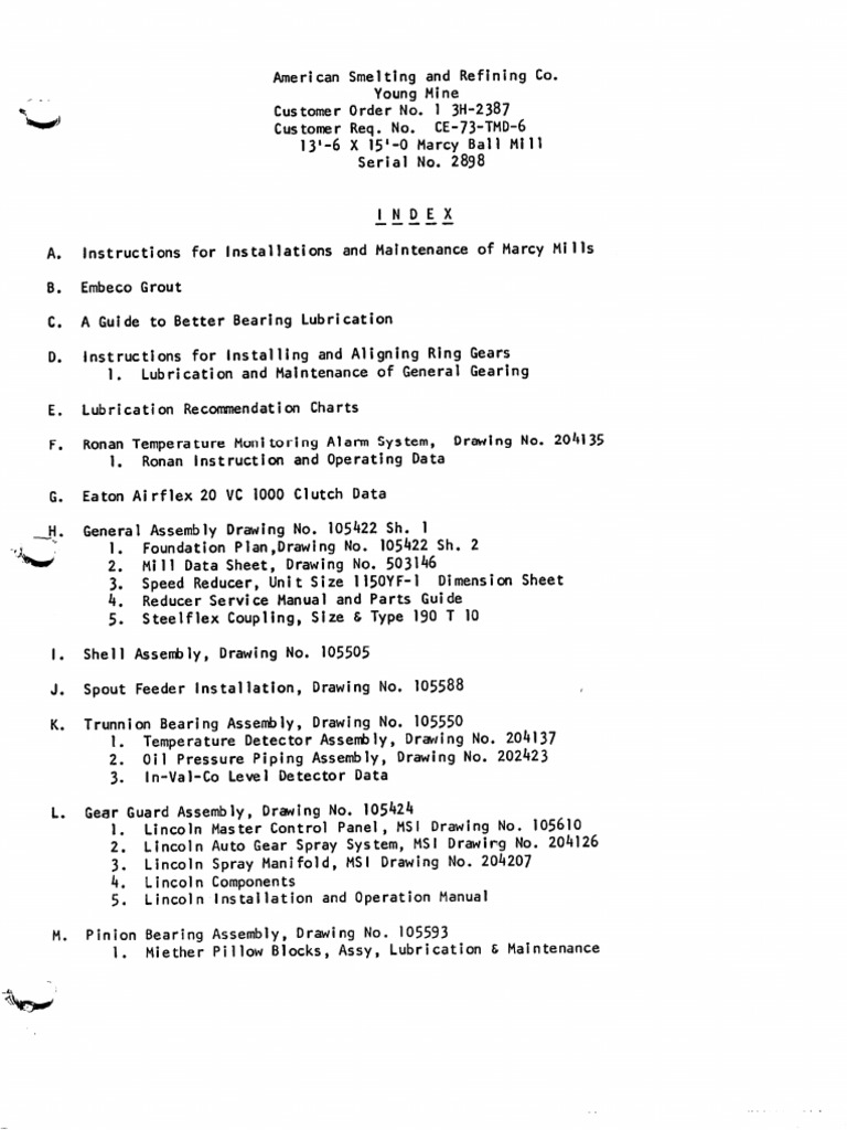 Ball Mill Maintenance and Installation Manual Procedure Guide | PDF