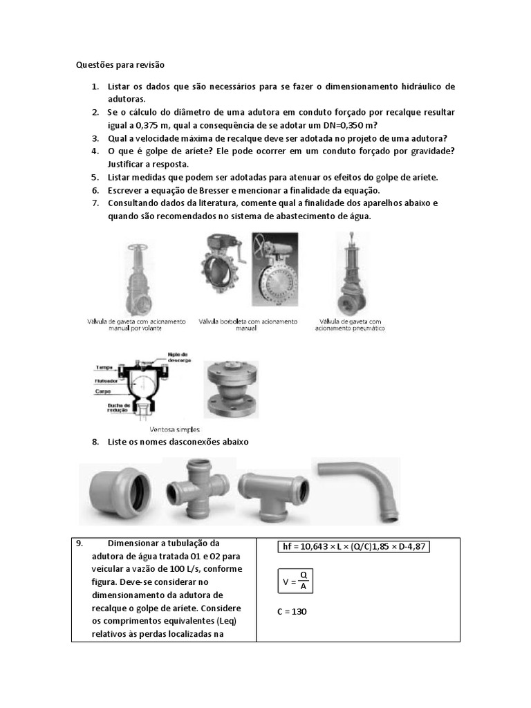 Lista de Exercícios Adutora 01 | PDF