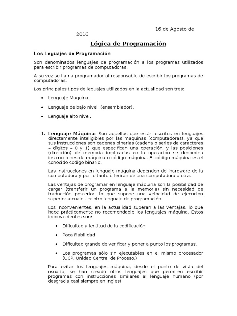 Los Leguajes de Programación | PDF | Lenguaje de programación | Compilador
