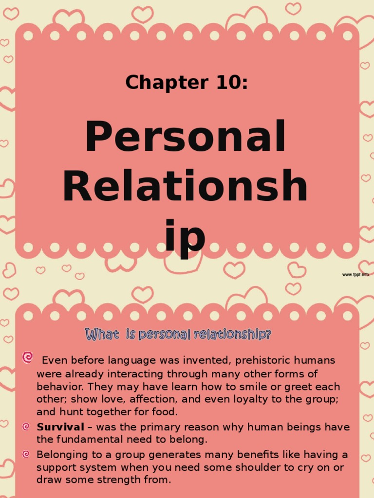 CHAPTER 10 Personal Relationship | PDF | Intimate Relationships ...