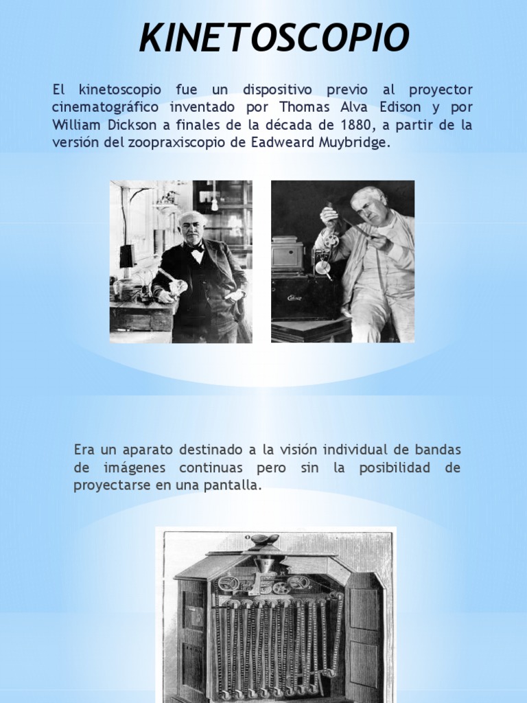 Kinetoscopio: Invento de Edison y su función | PDF | Hogar, jardinería ...