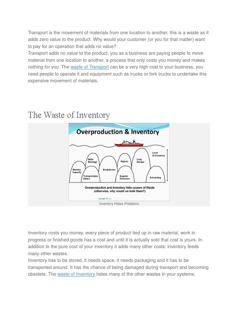 The Waste of Inventory | PDF | Lean Manufacturing | Inventory
