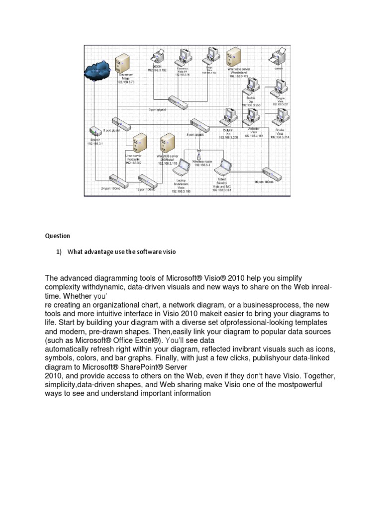 1) What Advantage Use The Software Visio | PDF | Diagram | Icon (Computing)
