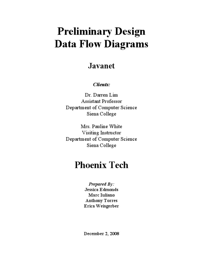 Preliminary Design Data Flow Diagrams: Phoenix Tech | PDF | User (Computing) | Databases