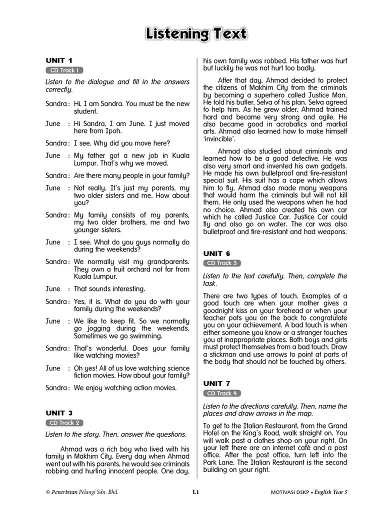 Listening Text | PDF